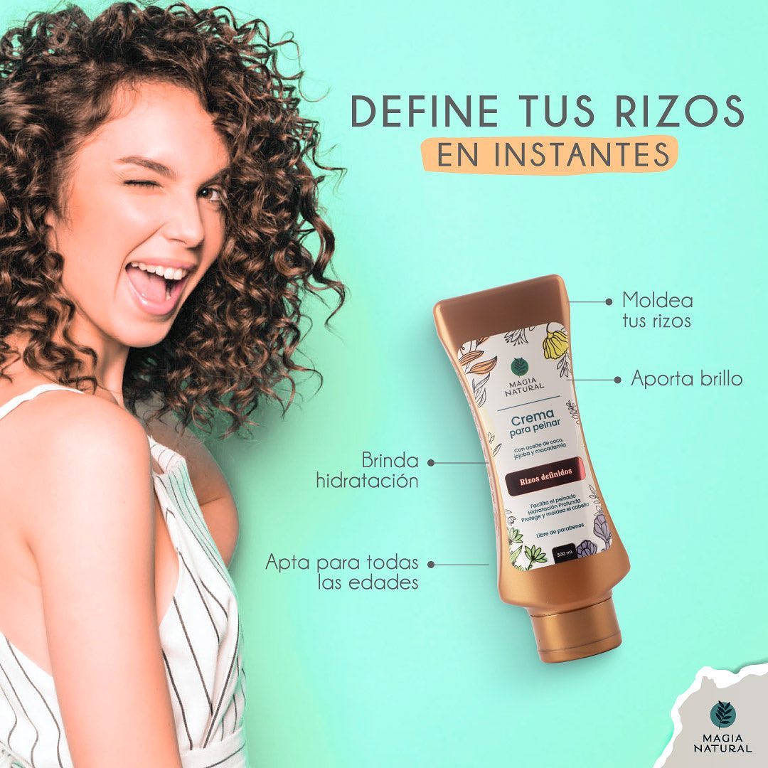 Home Crema de Peinar para Rizos con Linaza Magia Natural [300ml]